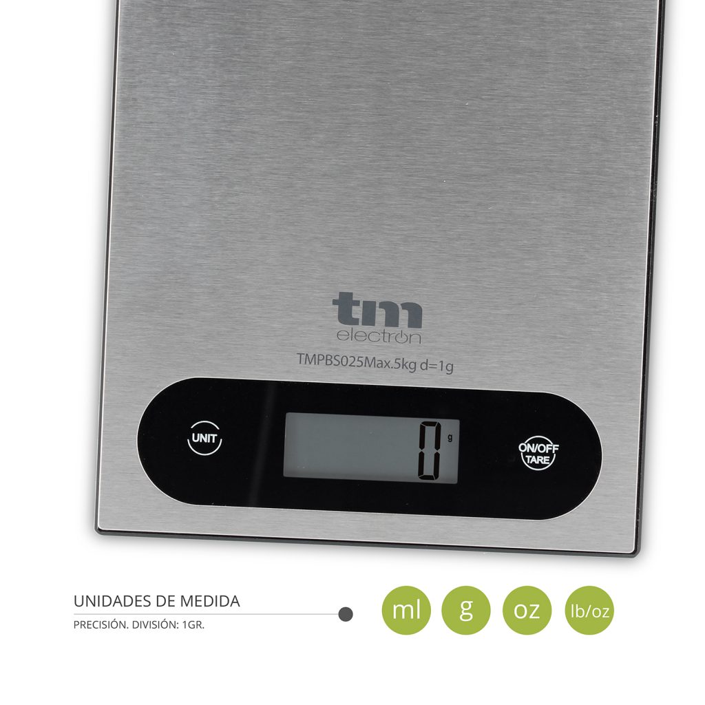 Báscula de cocina acero inoxidable - TM Electron