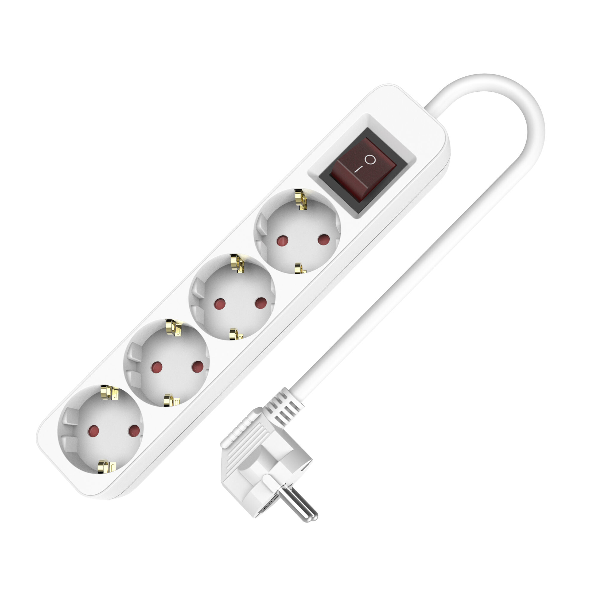 Base múltiple 4 enchufes con interruptor - TM Electron